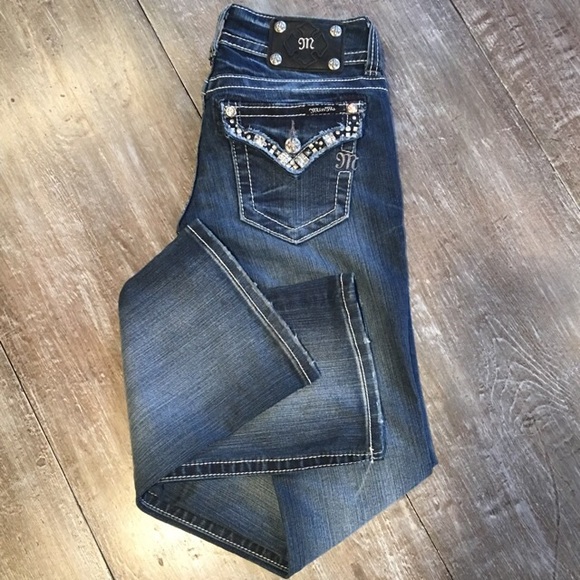 Miss Me | Jeans | Miss Me Rhinestone Bootcut Jeans Jp5755b Sz 26 | Poshmark